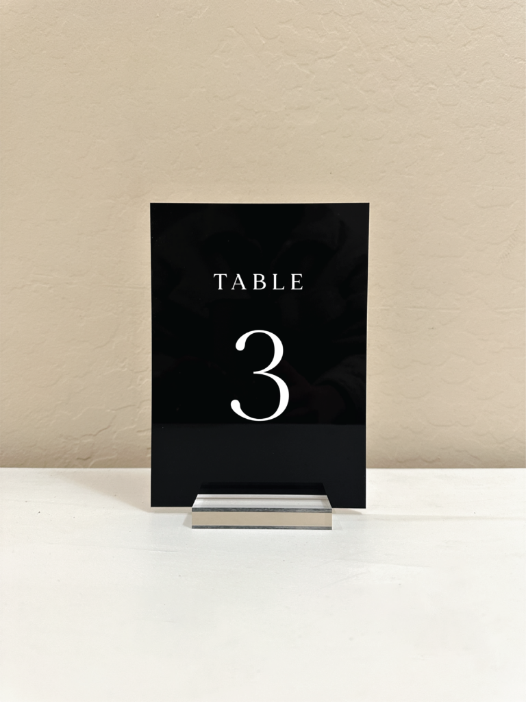 Traditional Table Numbers - Etchings by Emma